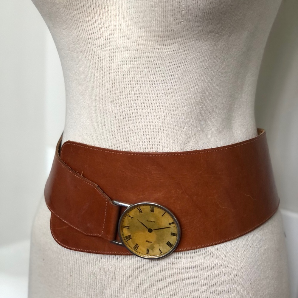 Vintage Burning Man Steam Punk Leather Waist/Hips Belt - Gem